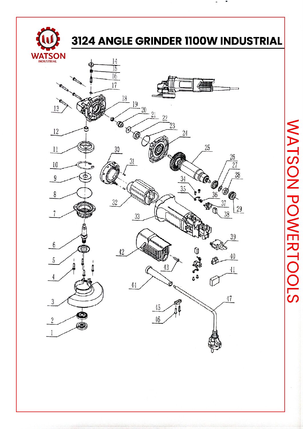 3124 Angle grinder – watsonpowertool.com